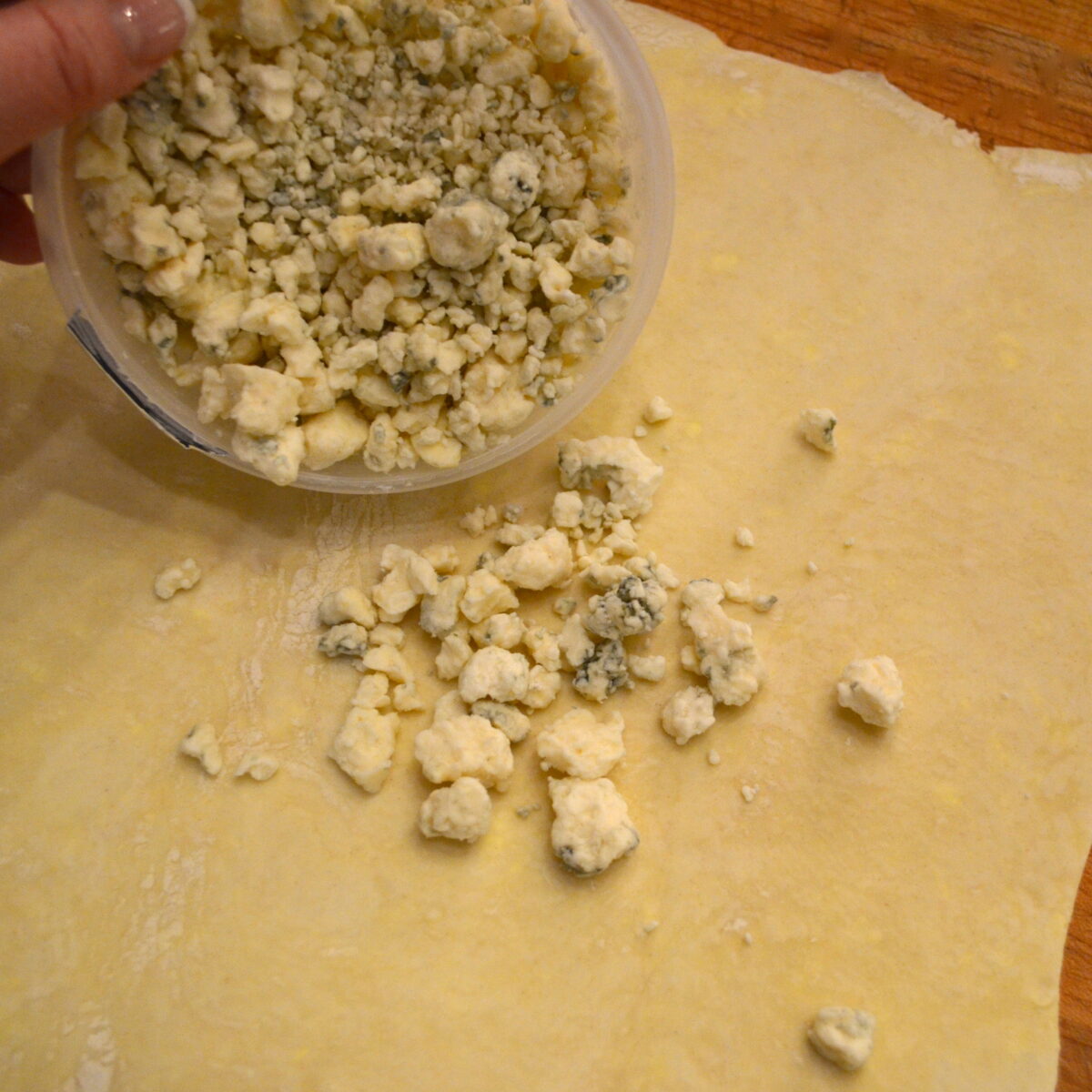 BLUE CHEESE AND ROSEMARY PINWHEELS
