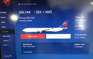 FLYING DELTA ONE AIRBUS 330-200 SEATTLE TO AMSTERDAM